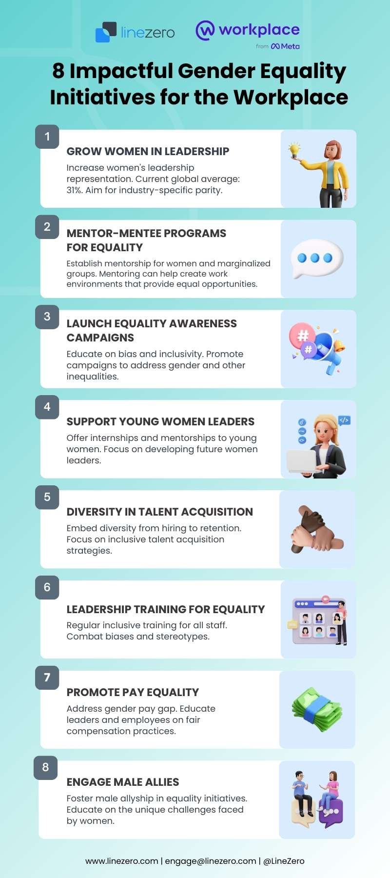 8 Initiatives for Achieving Gender Equality in the Workplace