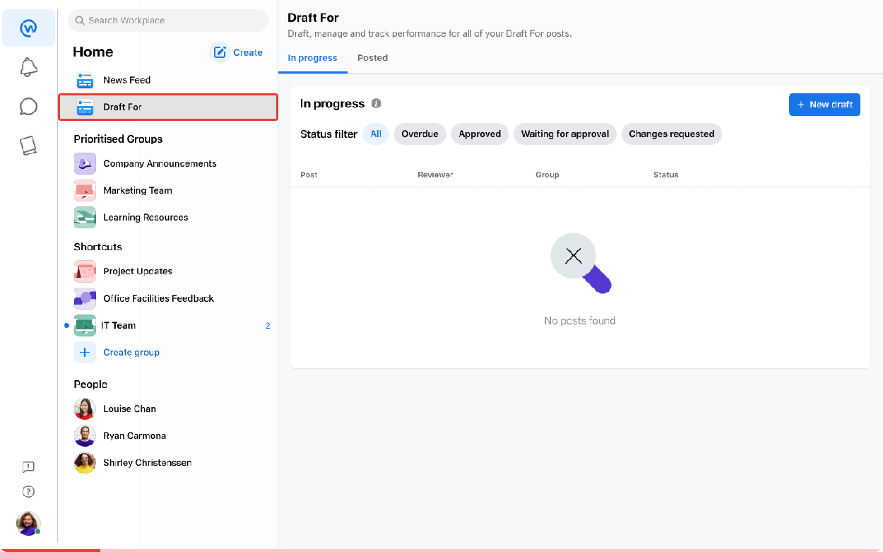 How to Use the New 'Draft For' Feature in Workplace from Meta: 5 Steps