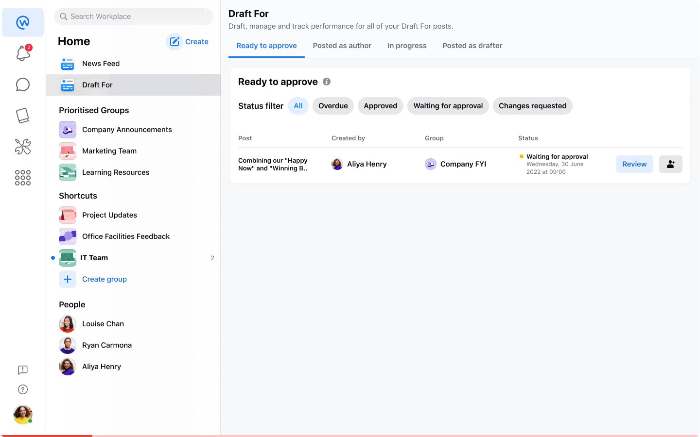 How to Use the New 'Draft For' Feature in Workplace from Meta: 5 Steps